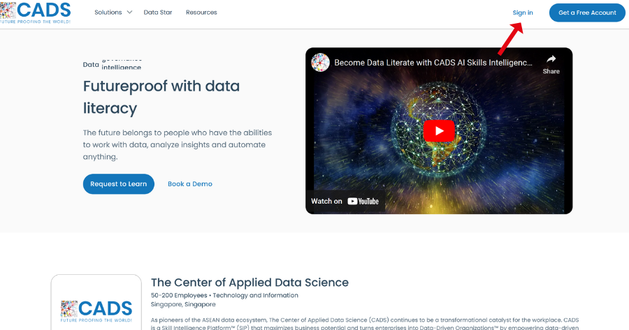 How to log in to CADS AI account?